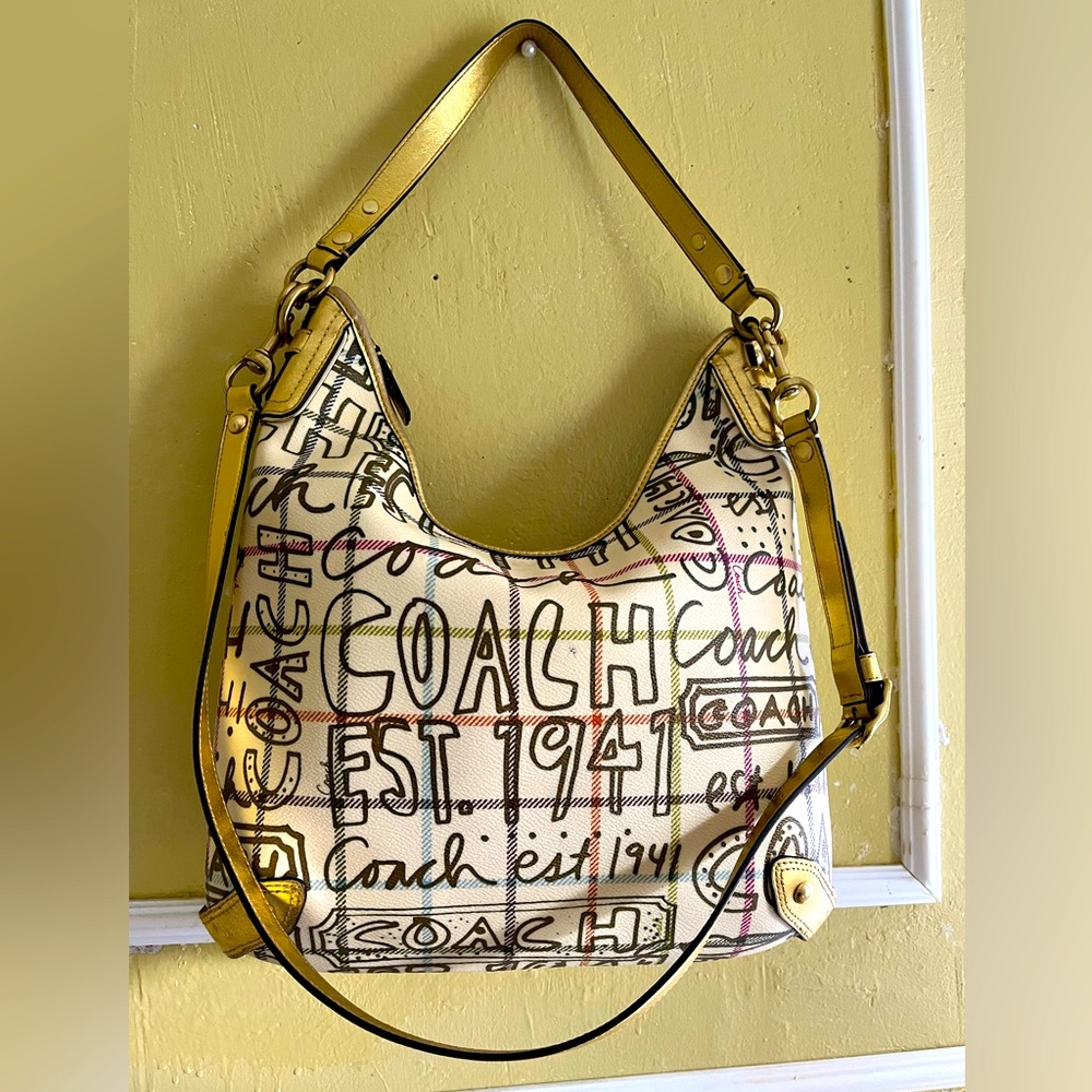 Vintage Coach Graphic Convertible Bag - Gem
